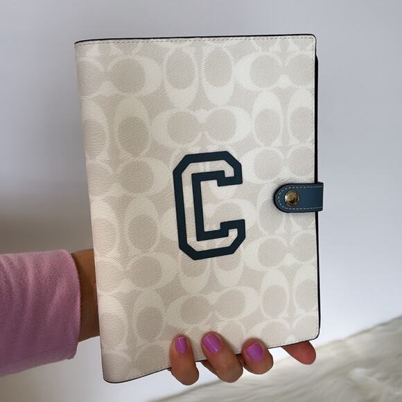 Coach | Office | Nwt Coach Notebook In Signature Canvas With Varsity ...